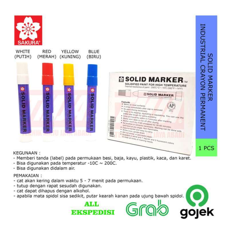 Jual Sakura Solid Marker Spidol Permanent Penanda Besi - Kuning Di ...