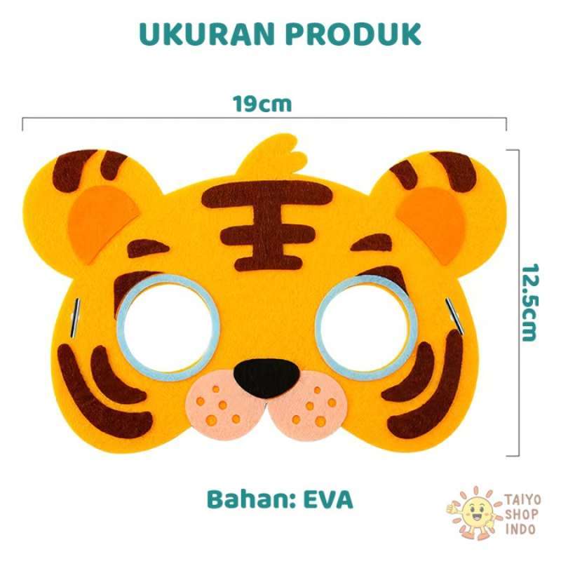 Promo Diy Topeng Karakter Kertas Eva Hewan Animal Mask Flanel Anak Kid ...