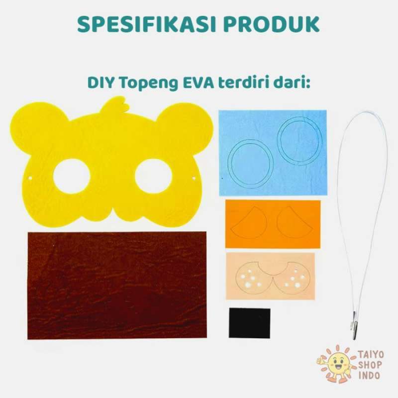 Promo Diy Topeng Karakter Kertas Eva Hewan Animal Mask Flanel Anak Kid ...