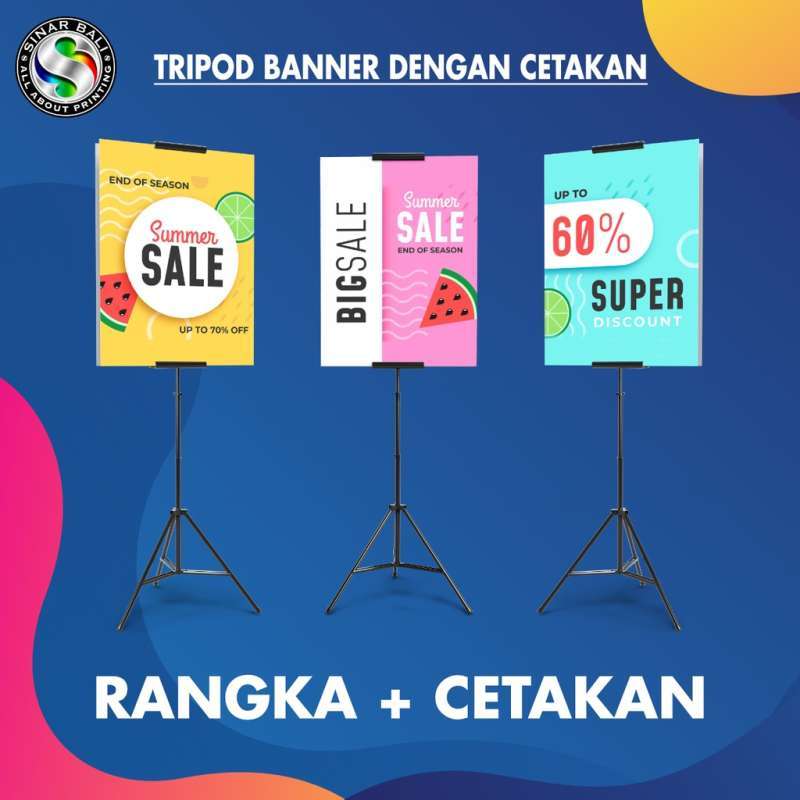 Jual Cetak + Tripod Banner / Tripod Stand Banner / Tripod Banner 2 Sisi ...