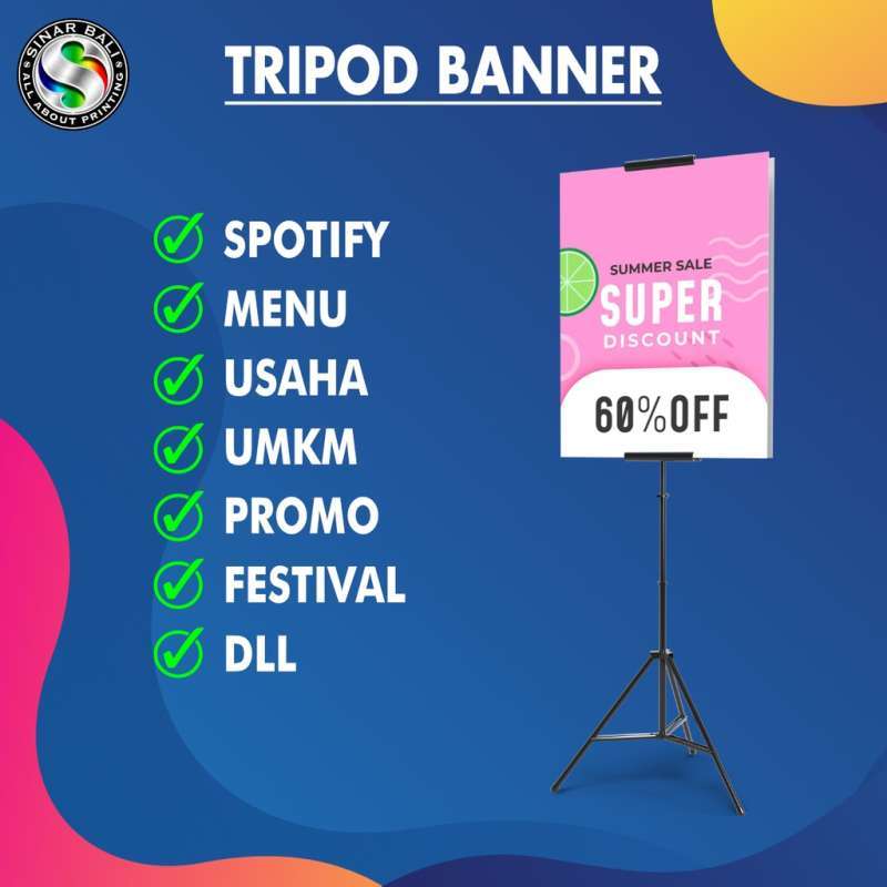 Jual Cetak + Tripod Banner / Tripod Stand Banner / Tripod Banner 2 Sisi Di Seller Sinar Bali ...