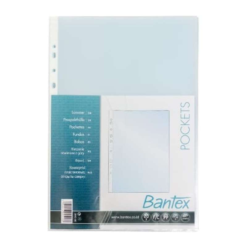 Jual Bantex Pocket Antiglare 20 Sheets 0.09mm Thickness Folio #8045 08 ...