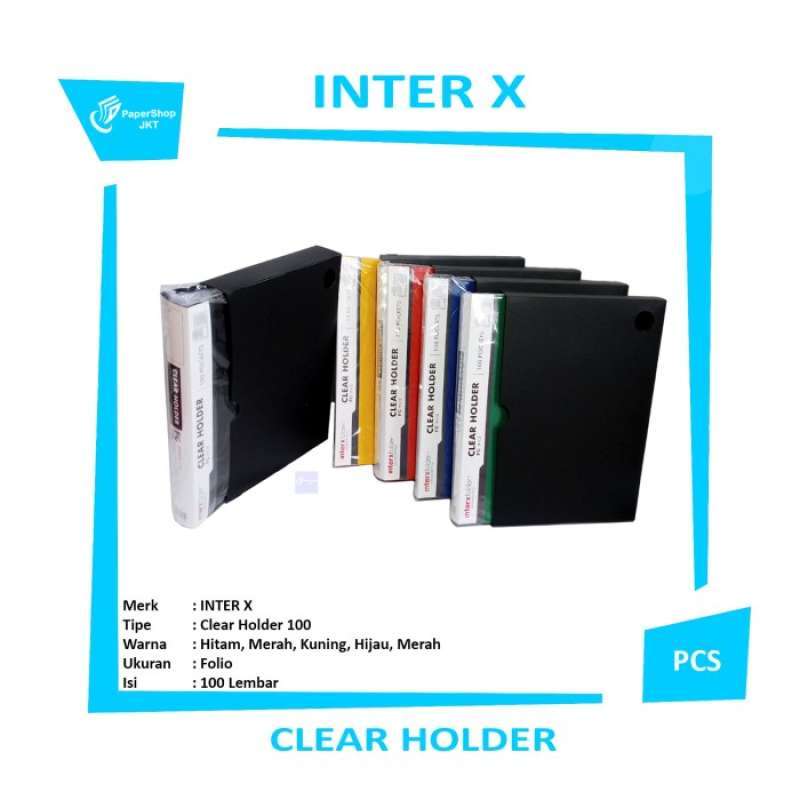 Jual Inter X Clear Holder Folio Isi 100 Lembar + Cover Box Tebal ...