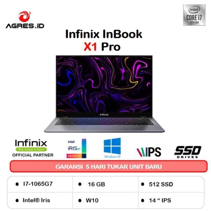 Jual Laptop Infinix Inbook X1 Pro I7-1065g7 16gb 512 Ssd W10 14.0fhd ...