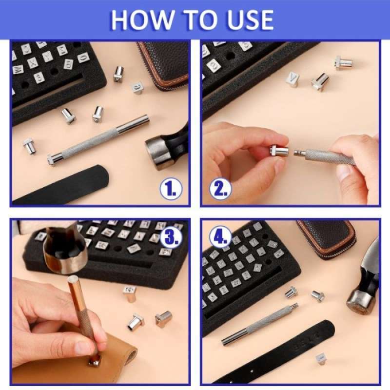 Jual 36pcs Alphabet Stamp Set Stempel Punch Huruf Alfabet Angka Untuk ...