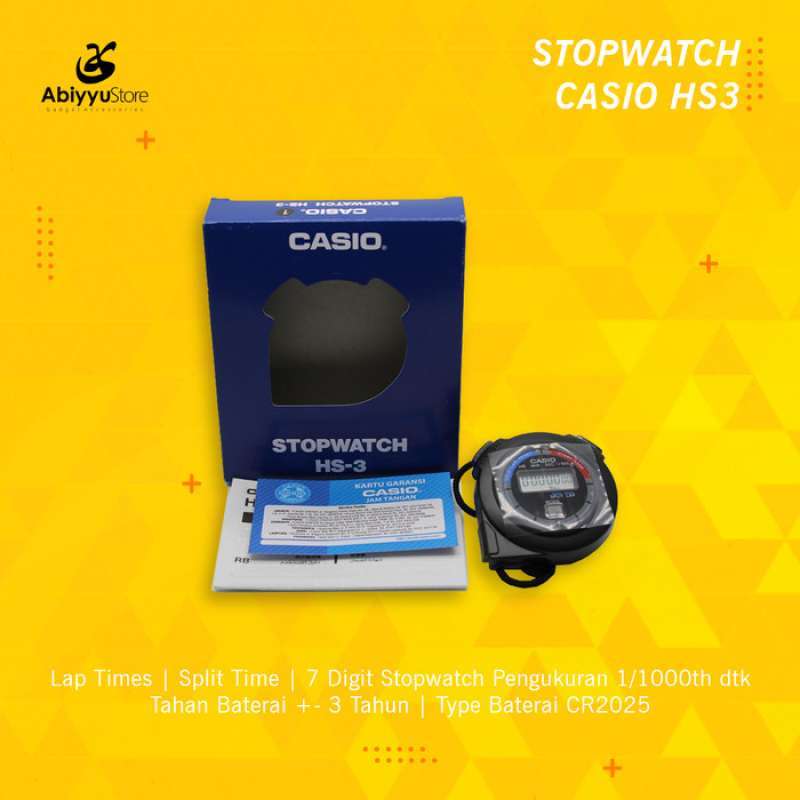 Jual Stopwatch Casio Hs-3 | Stop Watch Casio Hs3 Alat Pengukur Waktu Di Seller Regstore ...