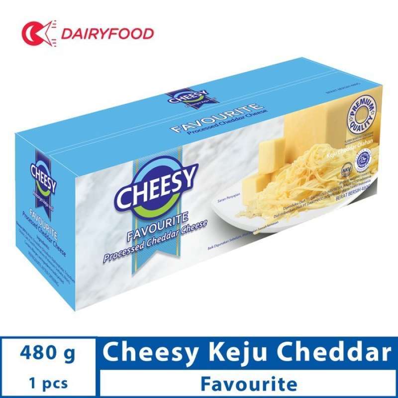 Promo Cheesy Favourite Cheddar Cheese Keju Cheddar Olahan 500gr Diskon ...