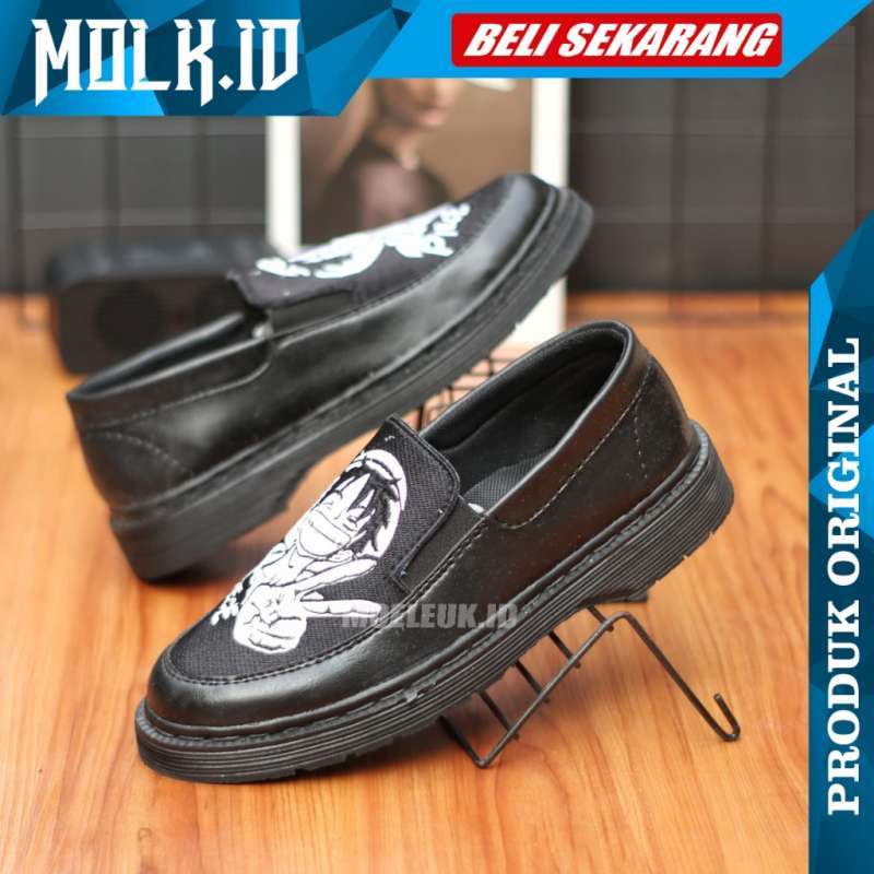 Promo Wolf Hammond Sepatu Docmart Pria Motif Bordir One Piece Loafers ...