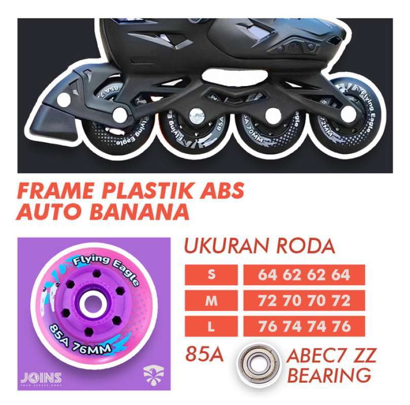Jual Sepatu Roda Inline Skate Flying Eagle S3 Cosmo Black - S3blckm3236 ...