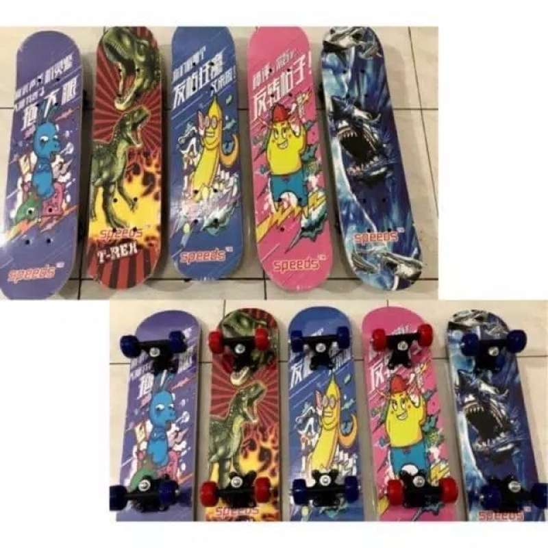 Jual Skate Board Anak Ukuran Sedang / Tanggung Full Set Roda Pvc Size M ...