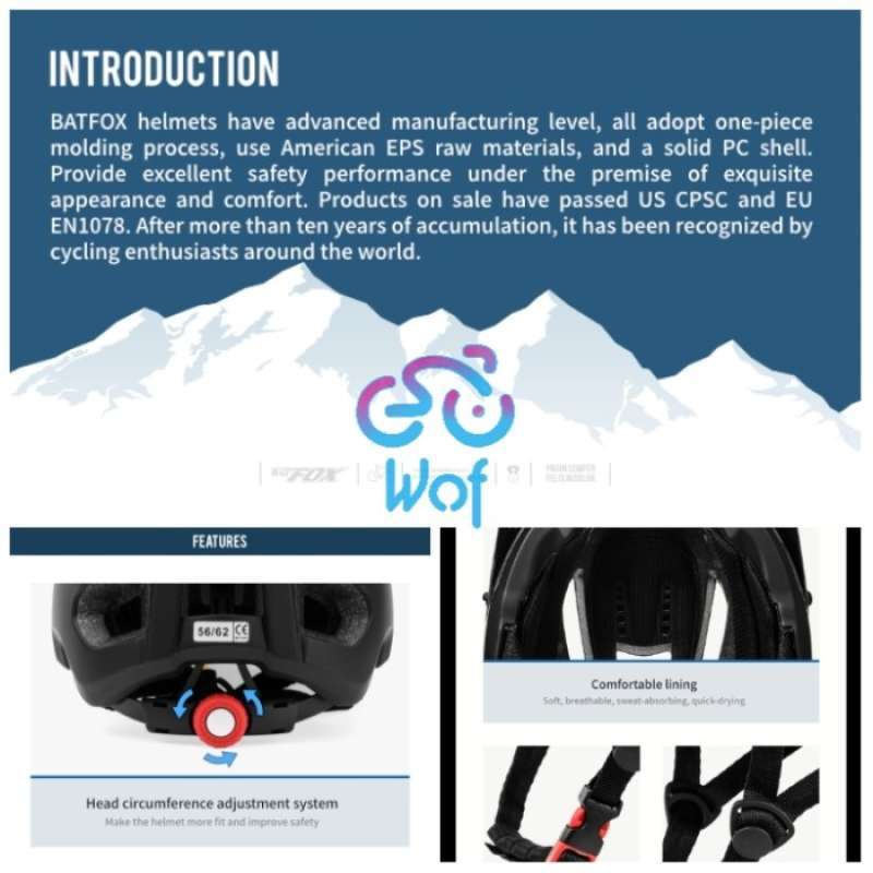 Jual Helm Batfox Sepeda Gunung Xc Am Mtb Helmet Bike + Holder Bracket ...