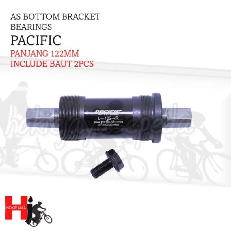 Jual Pacific As Bb Tengah Bearing Sepeda Bottom Bracket As Kotak 122 ...
