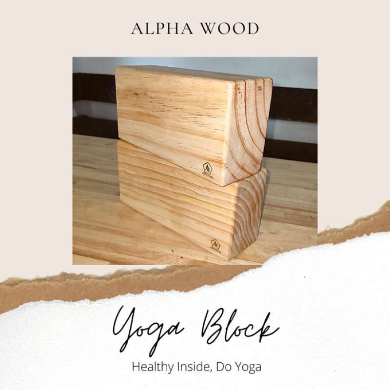 Jual Wooden Yoga Block Brick / Balok Yoga Kayu / Balok Olahraga ...