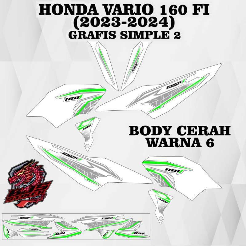 Promo Stiker Striping Vario 160 New 2024 Simple 2- Stiker Decal Honda ...
