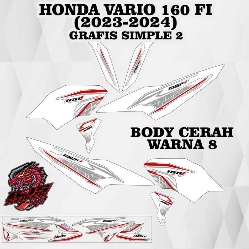 Promo Stiker Striping Vario 160 New 2024 Simple 2- Stiker Decal Honda ...