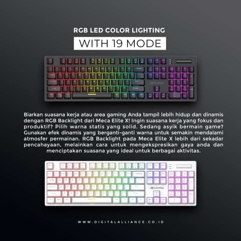 Jual Digital Alliance Meca Elite X Wired Mechanical Gaming Keyboard Rgb ...