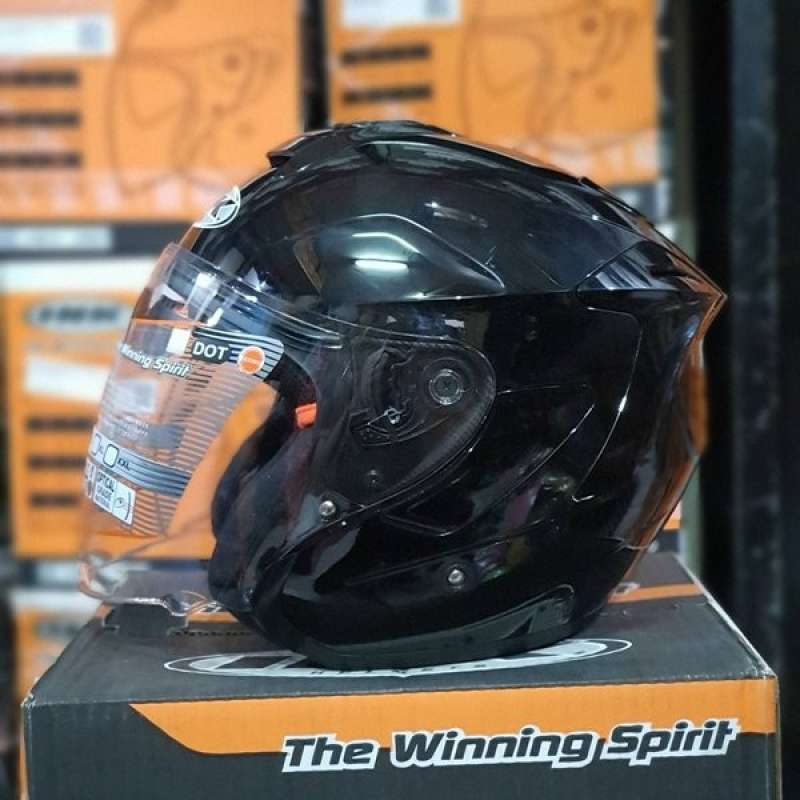 Jual Helm Ink Dynamic Solid Black Glossy Original - Xl Di Seller Suzuka ...