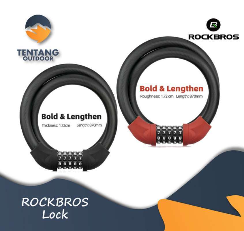 Jual Kunci Gembok Sepeda Rockbros Rks870 Bike Lock 5 Digit Code ...