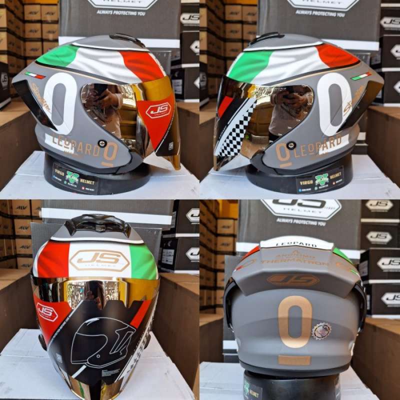 Jual Helm Js Armor Motif Leopard Gorila Doff Single Visor Di Seller ...