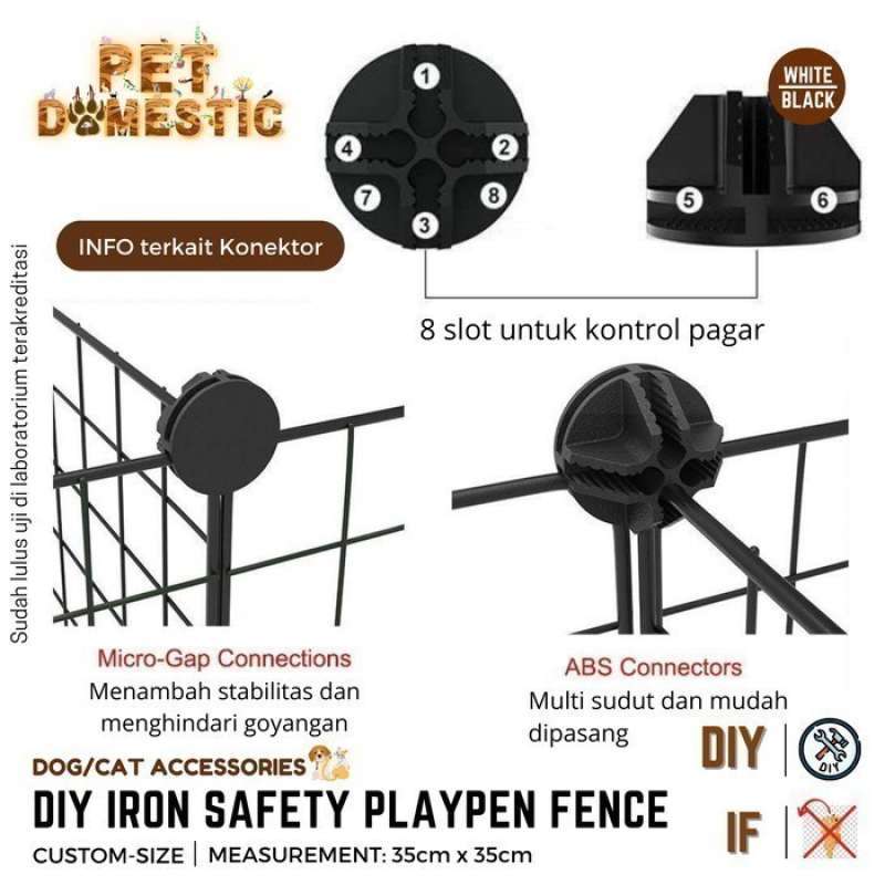 Promo Pagar Besi 35x35 Panel Diy Fence Kandang Konektor Rabbit Anjing ...
