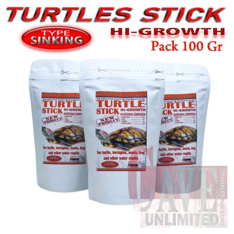Promo Turtle Food Stick Hi Growth Singking Pelet Makanan Kura Brazil ...