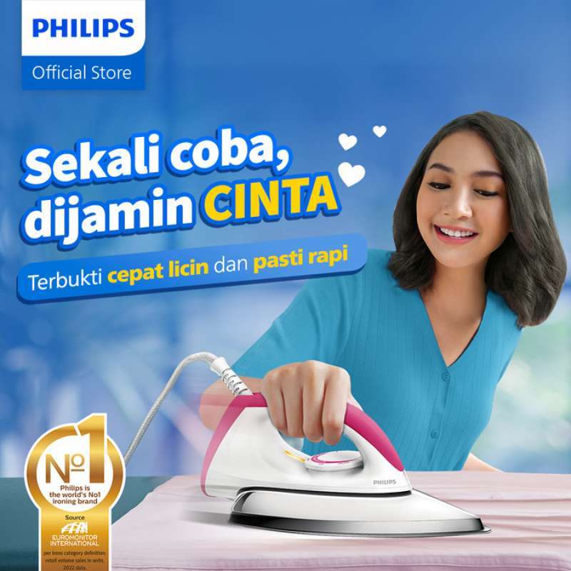 Jual Philips Setrika Kering Classic Hd1173/40 - Putih-pink, Anti-baret ...