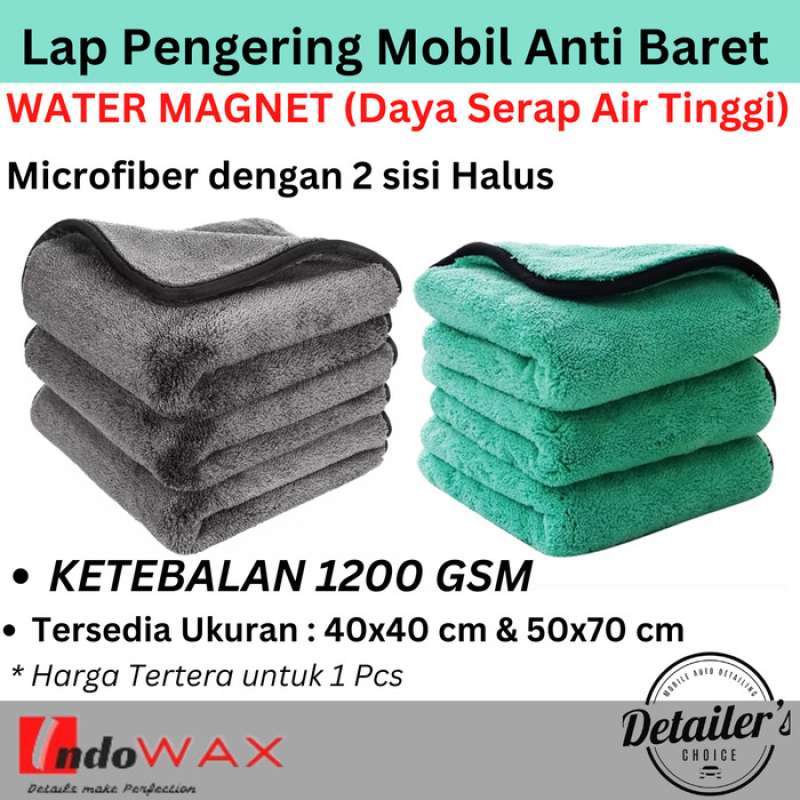 Jual Lap Microfiber 1200 Gsm 50x70 Cm Drying Towel Premium Pengering ...