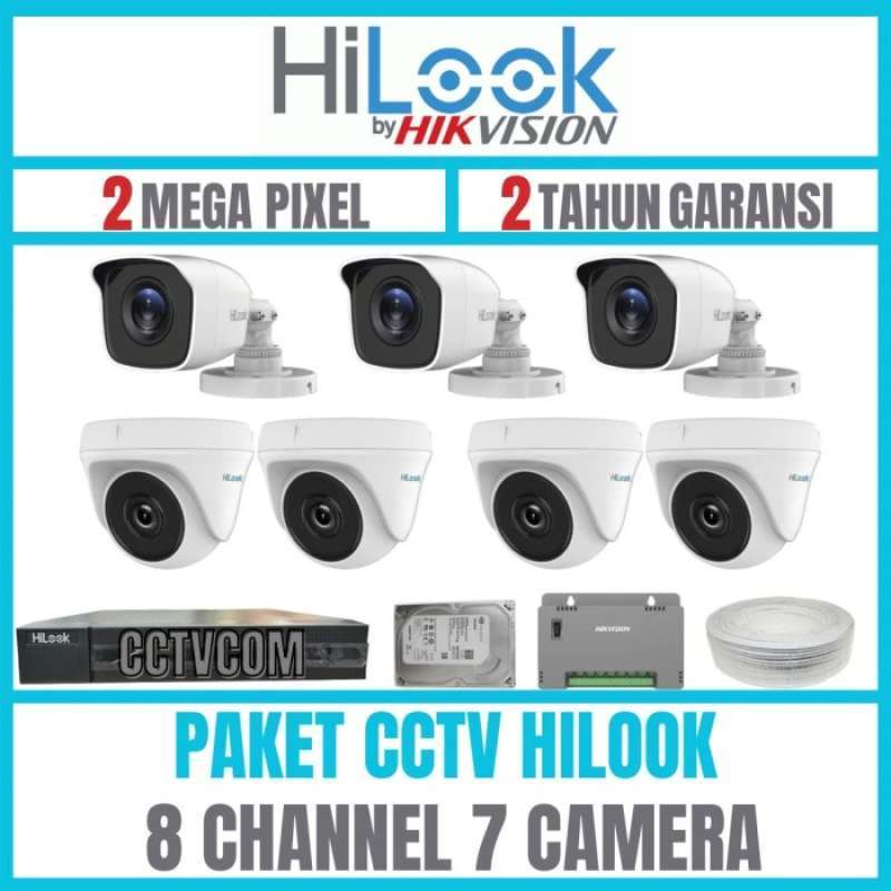 Jual Paket Cctv Hilook 2 Mega Pixel 8 Channel 7 Camera Turbo Hd - No Hdd Di Seller Rame Computer ...