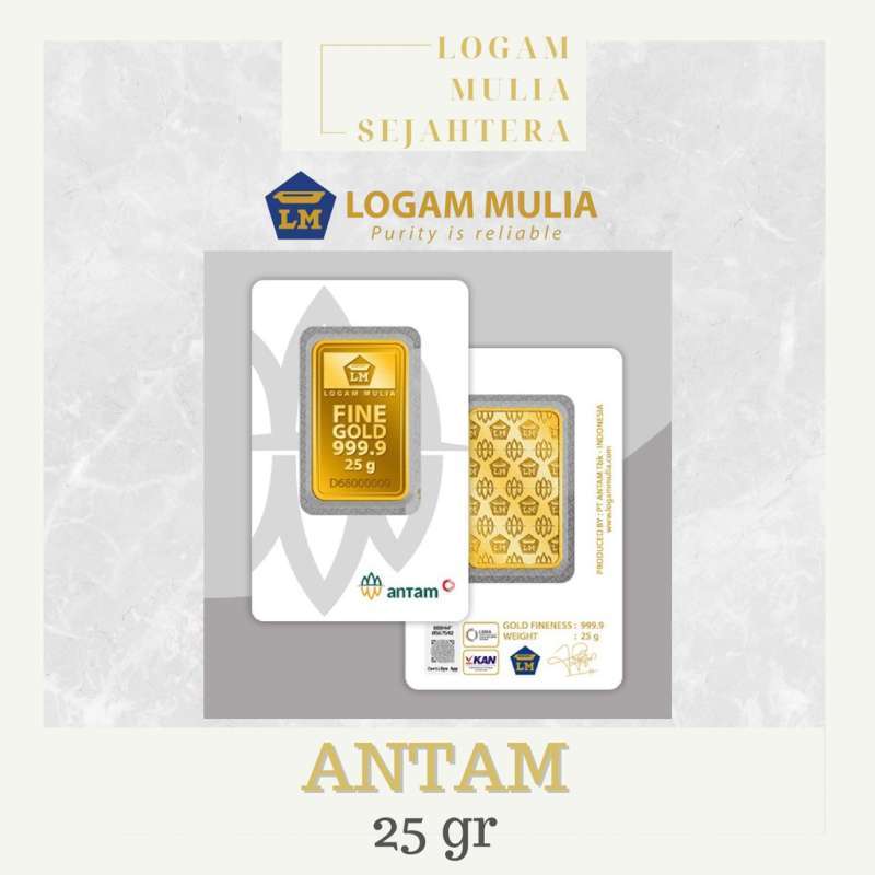 Jual Logam Mulia 25gr Antam New Press Di Seller Logam Mulia Sejahtera ...