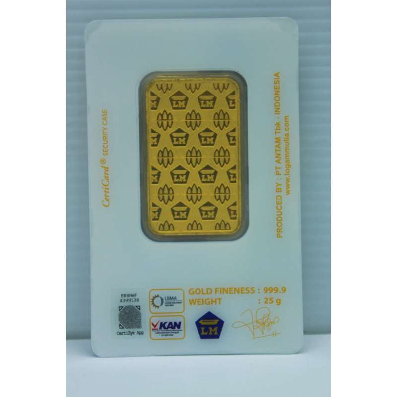 Jual Logam Mulia 25gr Antam New Press Di Seller Logam Mulia Sejahtera ...