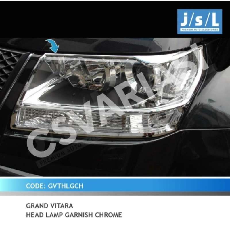 Promo Grand Vitara Head Lamp Garnish Chrome Lis Cover Lampu Depan Jsl ...