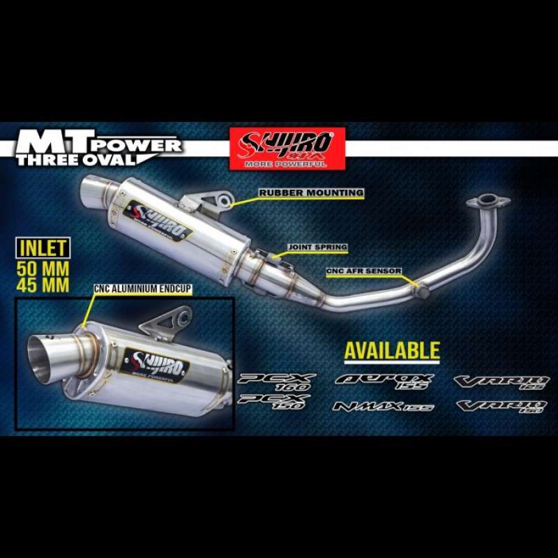 Promo Exhaust Sistem Shijiro Racing Type Mt Power Aerox N-max Pcx Vario ...