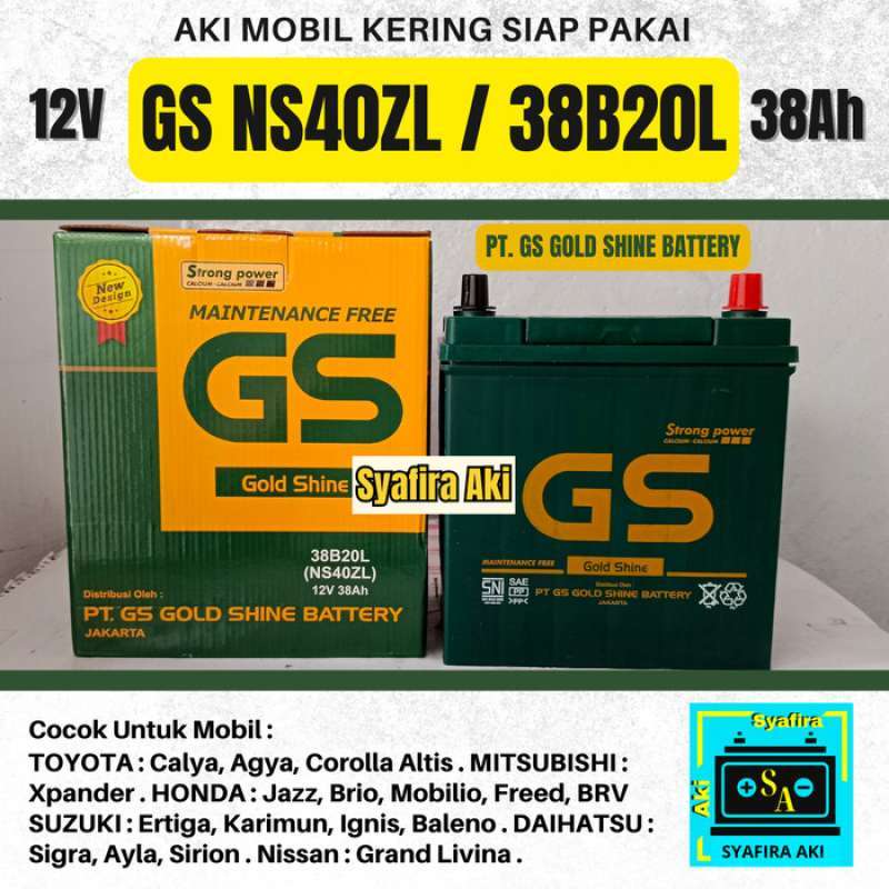 Jual Aki Mobil Agya, Ayla, Calya, Sigra, Sirion Gs Mf Ns40zl Accu Kering Di Seller Tombstone ...
