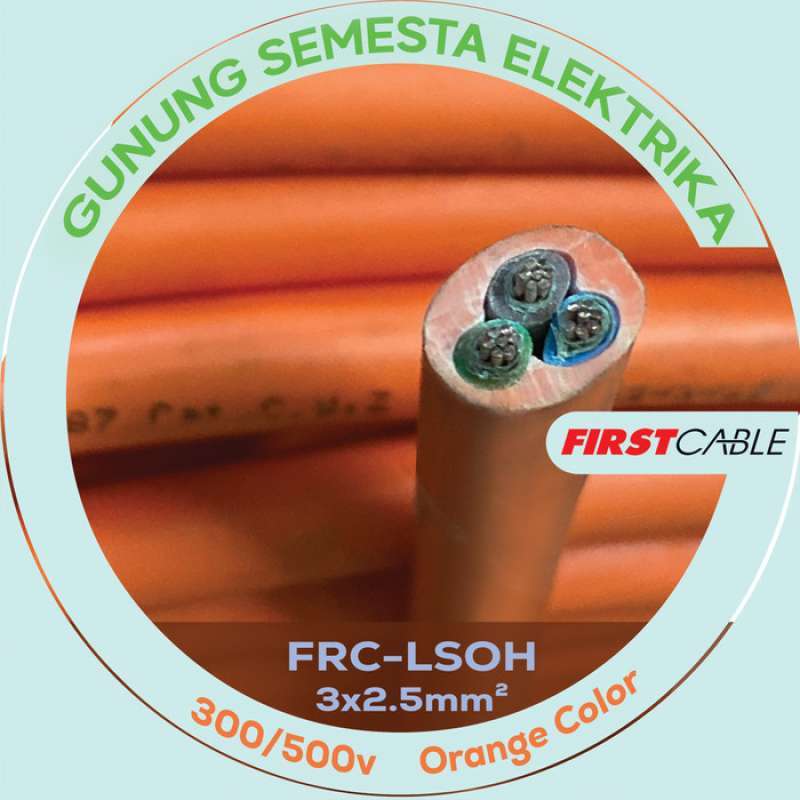 Promo Kabel Frc-lsoh 3x2.5mm2 300/500v Orange Colour *first Cable* A9 ...