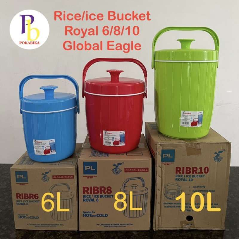 Jual Rice Bucket Global Eagle / Termos Es / Termos Nasi Ukuran 6 8 10 ...