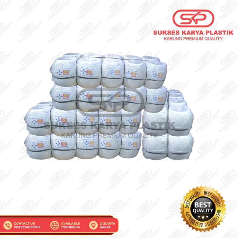 Promo Tali Rafia Mulyana Putih 1 Ball (10 Roll) Tali Plastik Rafia ...