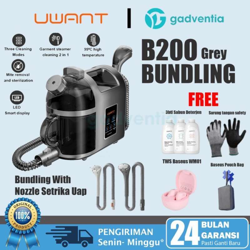 Promo New Uwant B200 Vacuum Cleaner Mesin Pembersih Kain Steam Garment ...
