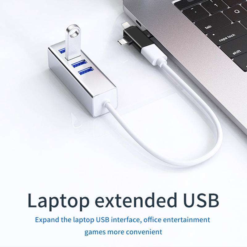 Jual Tripledi Otg 3in1 Lightning Micro Usb Type C To Usb 3.0 Td5202 ...