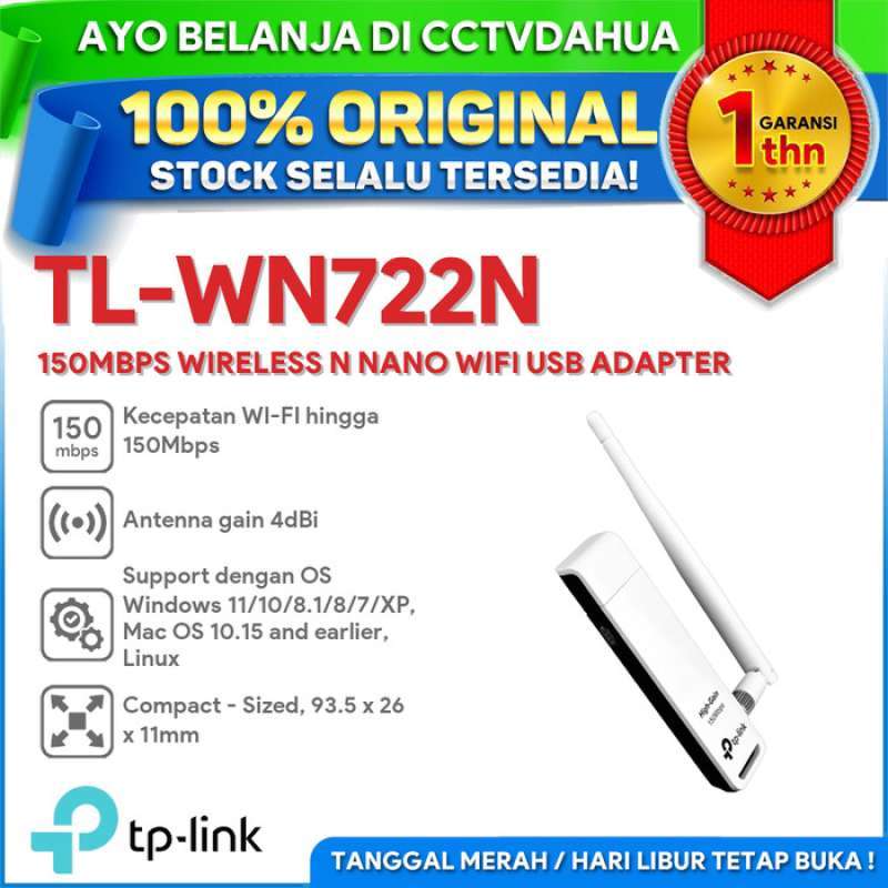 Promo Tl-wn722n 150mbps High Gain Wireless Wifi Usb Adapter Resmi ... Promo Tl-wn722n 150mbps High Gain Wireless Wifi Usb Adapter Resmi ...