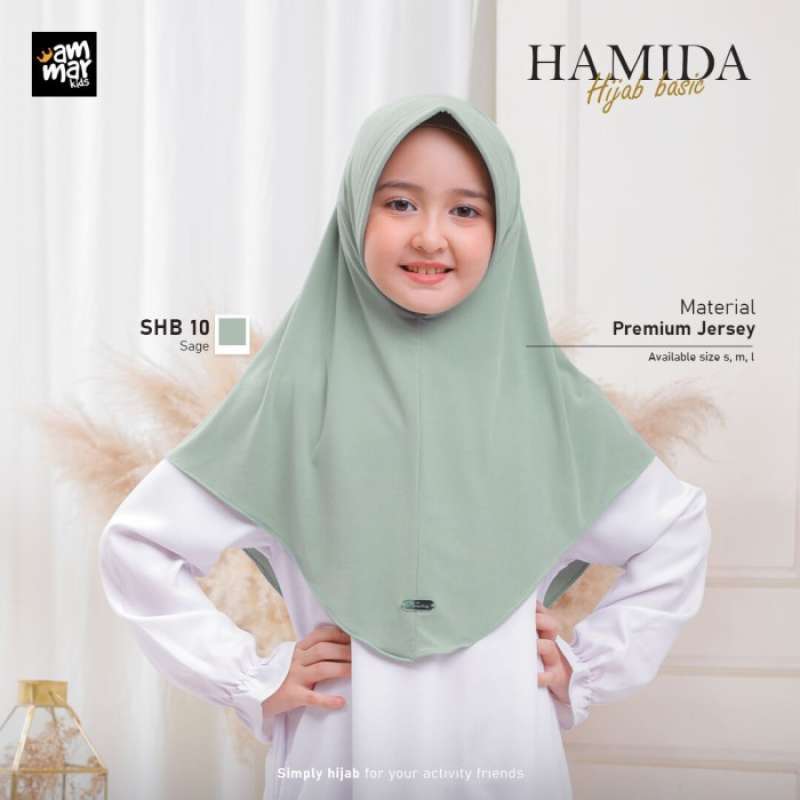 Promo Kerudung/hijab/jilbab Anak Basic Sage Sekolah Hamida Ammar Kids Shb10 Diskon 23% Di Seller ...