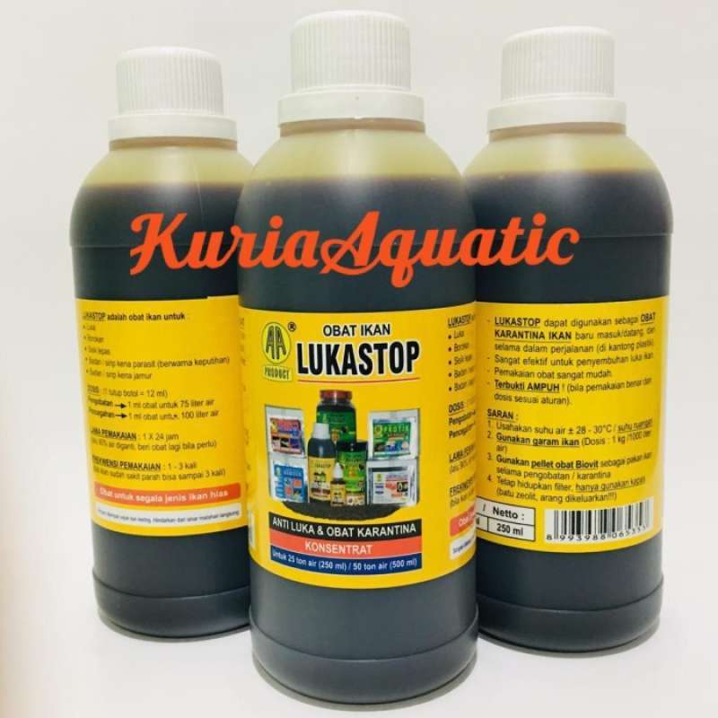 Jual Lukastop 500ml Obat Ikan Hias Koi Luka Stop 500 Ml Di Seller ...