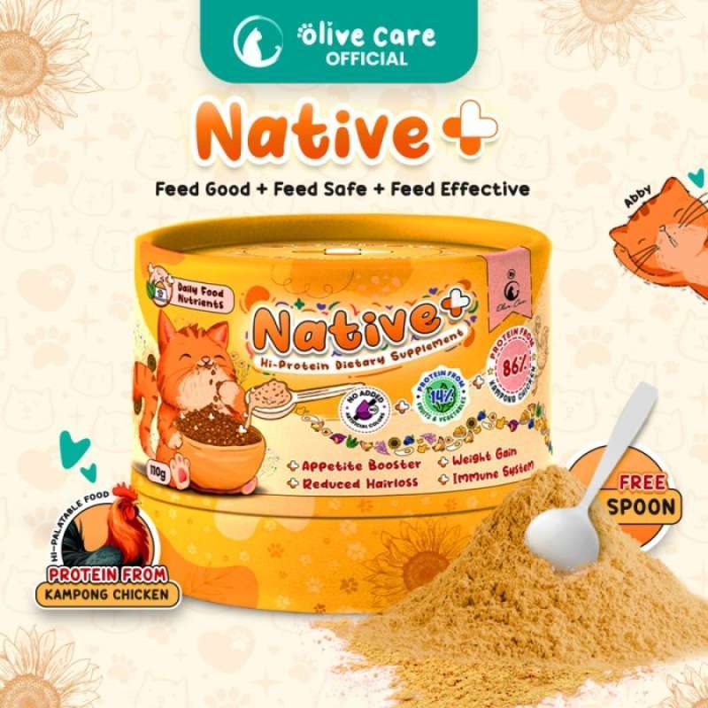 Jual Native Olive Care Vitamin Kucing Native+ Protein Tinggi Tambah ...
