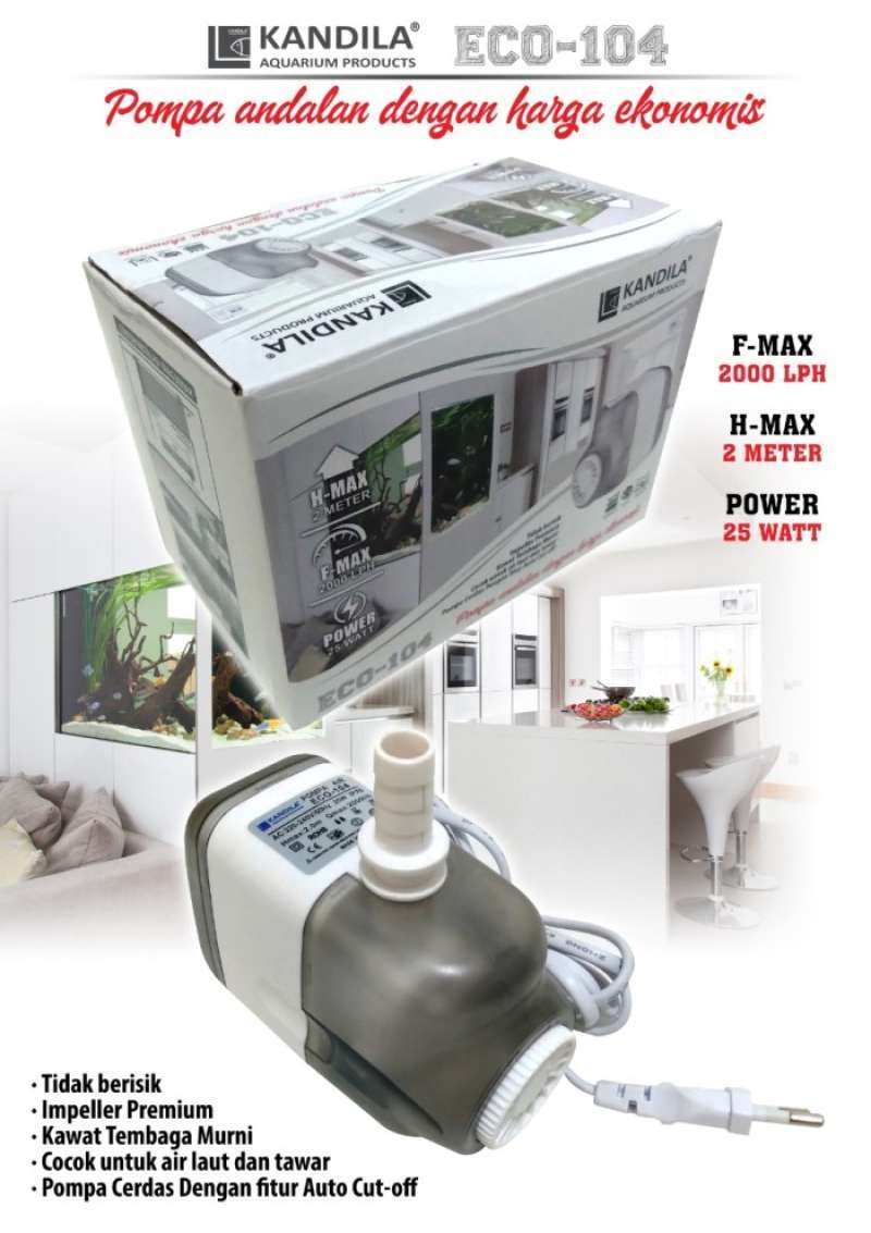 Jual Pompa Aquarium Kandila Eco 104 Water Pump Pompa Celup Aquarium Di ...