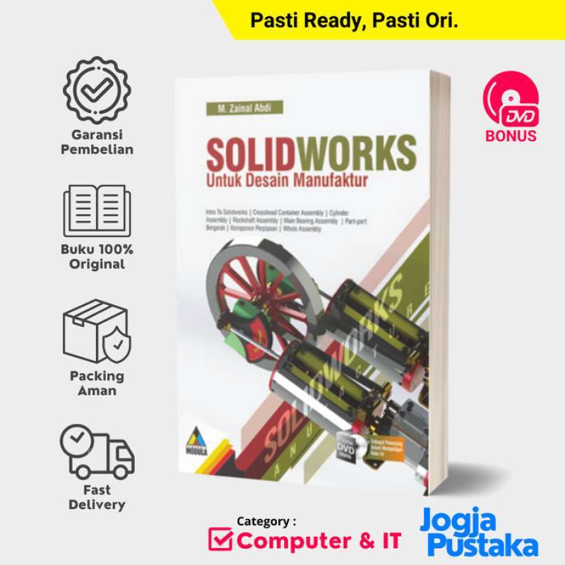 Promo 100% Produk Ori Buku Solidworks Untuk Desain Manufakture + Bonus Dvd Diskon 23% Di Seller ...