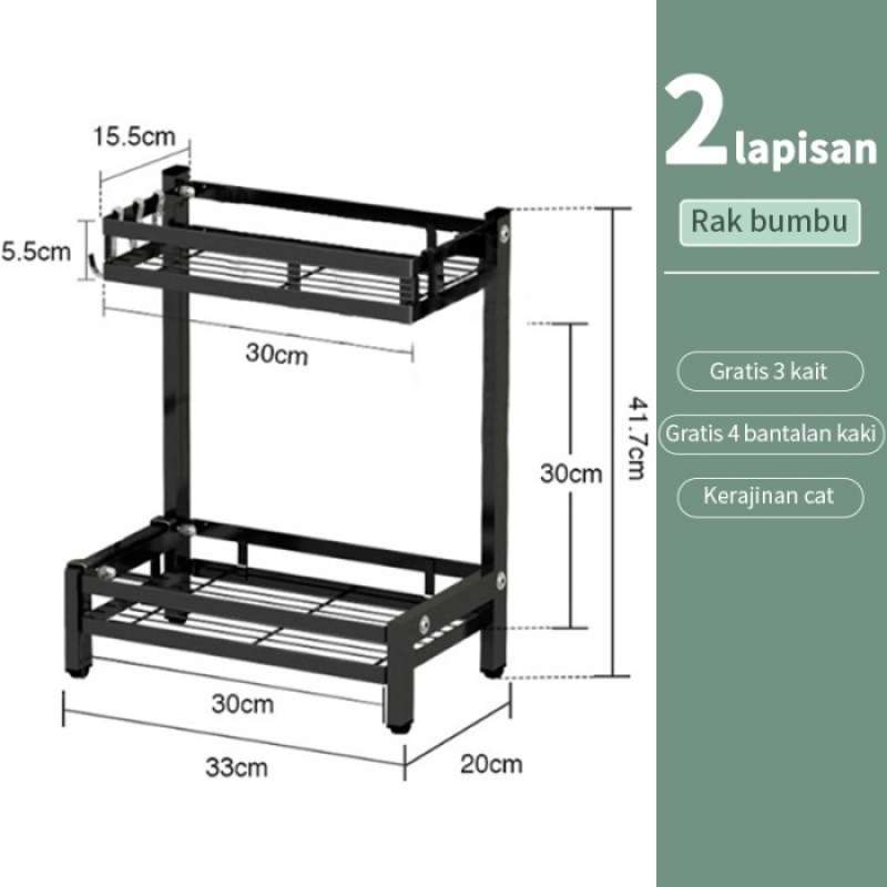 Jual Rak Bumbu Dapur Rak Penyimpanan Dapur Rak Bumbu Dinding Stainless ...