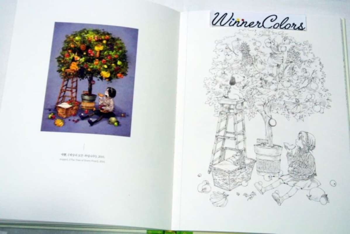 Promo Aeppol 2 Forest Girl Premium Coloring Book Korean Buku Mewarnai