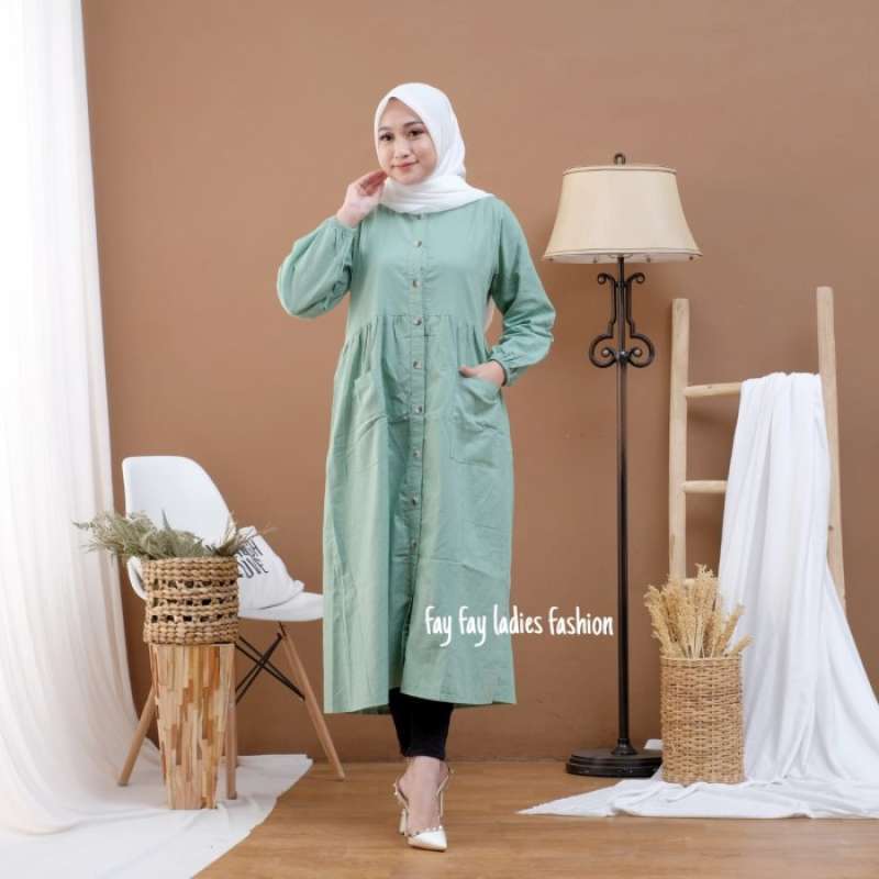 Promo Midi Dress Katun Linen Rami Premium / Pokita Midi Dress Katun ...