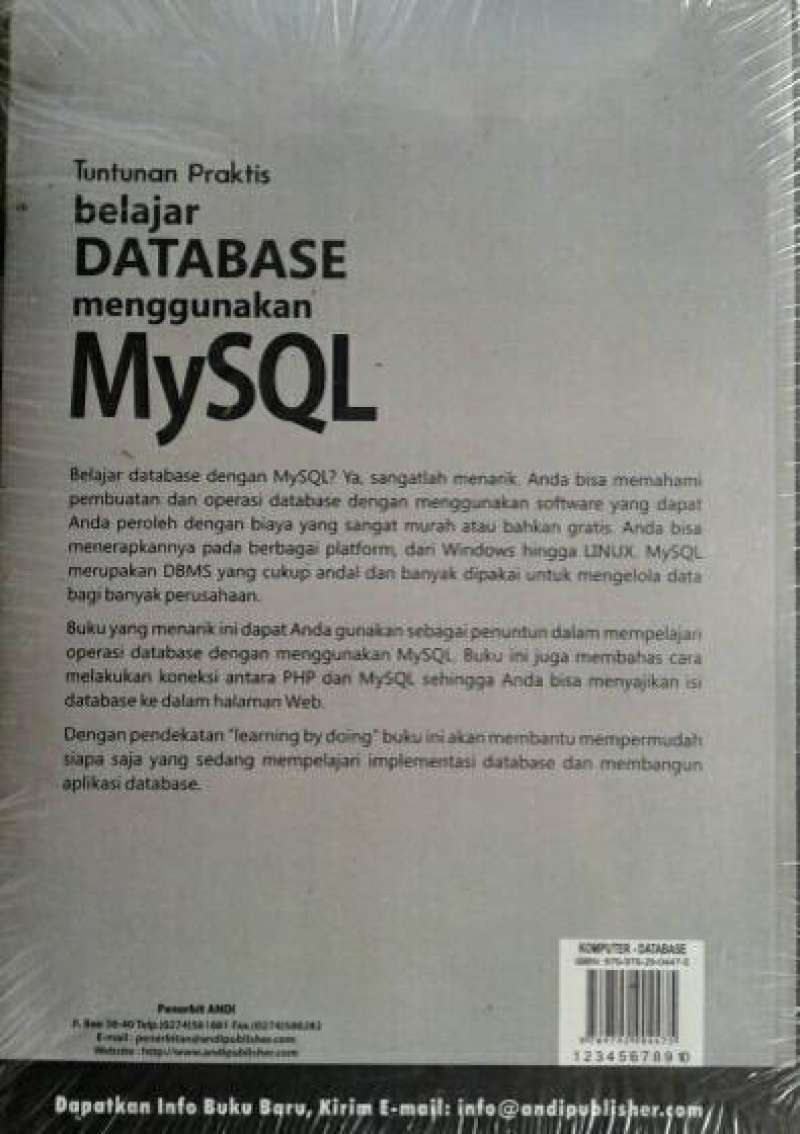 Promo Buku Tuntunan Praktis Belajar Database Menggunakan Mysql Diskon 23% Di Seller Zawaru Store ...
