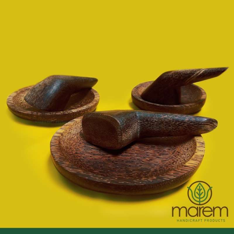 Jual Cobek Ulegan Kayu Aren Diamter 15,18, Dan 20 Cm - Paket D18 Di ...