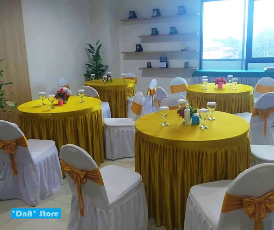 Jual Cover Meja Bulat Diameter 120 Cm Tinggi 75 Cm - Merah Di Seller ...